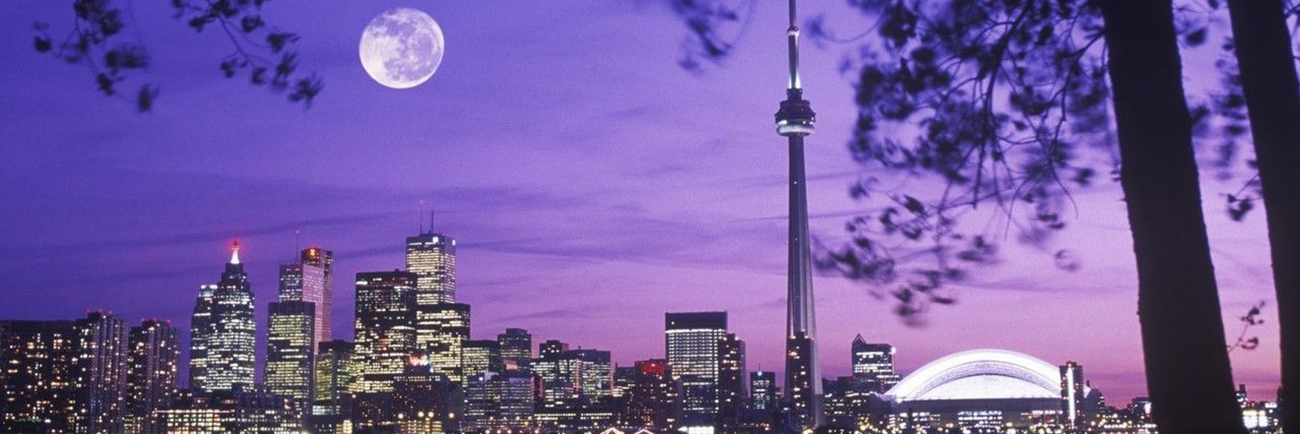 Toronto skyline full moon-banner - VocalEye Descriptive Arts Society